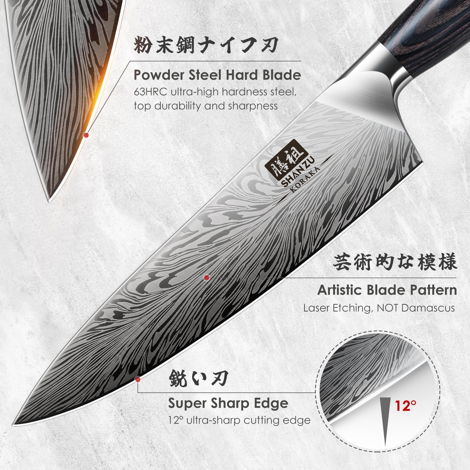 Koraka Series | SHAN ZU Set of 21 Kitchen Knives