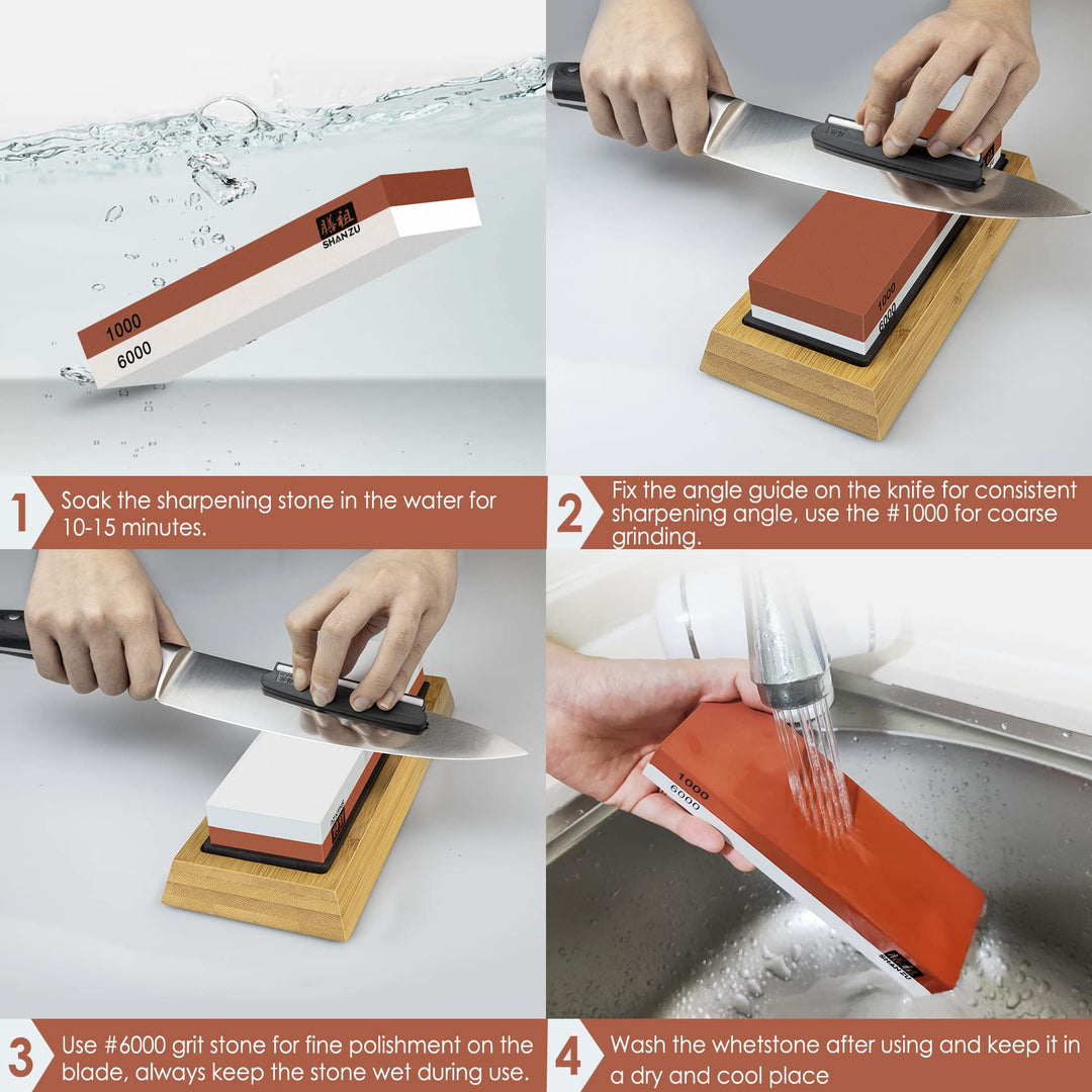 2 en 1 #1000/#6000 Grit | Pierre à aiguiser | SHAN ZU